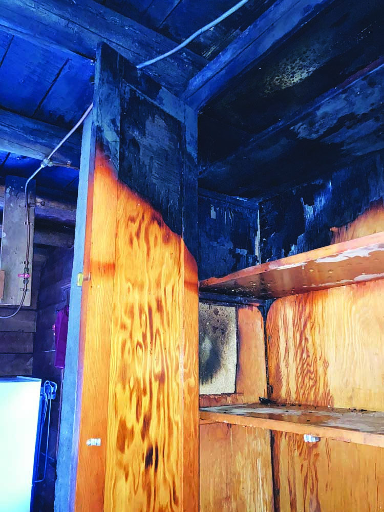 Fire damages historic Peavy Cabin | Blue Mountain Eagle