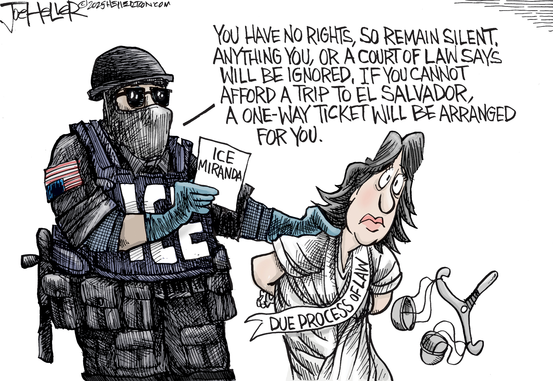 Editorial cartoon: Due Process | Blue Mountain Eagle