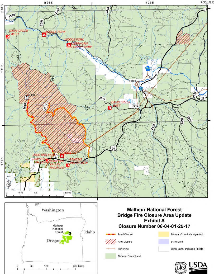 Bridge Fire closure update | Blue Mountain Eagle